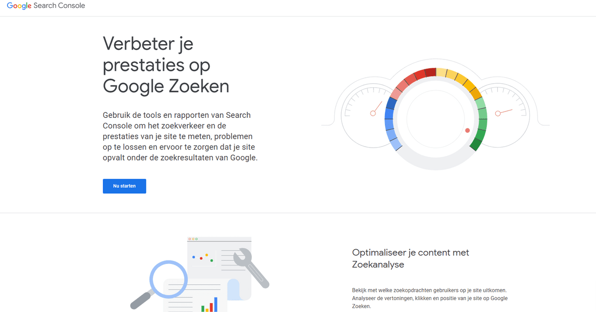 Nieuwe website aanmelden bij Google